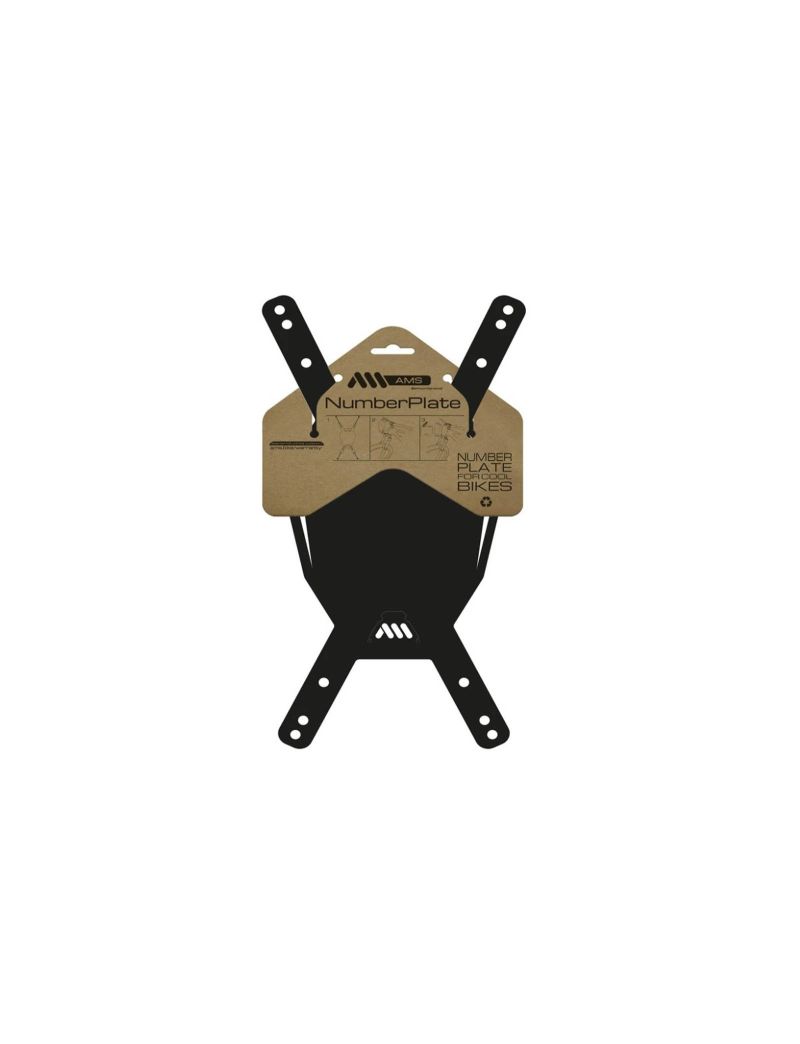 AMS Tabliczka na numer startowy Black/White